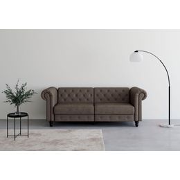 3-Sitzer DOREL HOME, B:236cm H:83cm T:87cm, braun, Sofas, "Felix, Schlafsofa 236 cm, (Liegefl&auml;che 108x190cm), R&uuml;ckenlehne", 3-fach verstellbar,