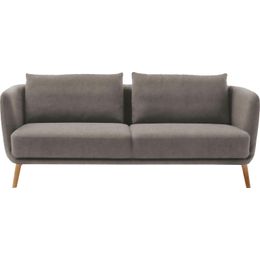 Sch&ouml;ner Wohnen Kollektion 3-Sitzer, B:210cm H:71cm T:91cm, grau, SCH&Ouml;NER WOHNEN-KOLLEKTION, 100% Polyester, Sofas, "Pearl - 5 Jahre Hersteller-Garantie, auch in Boucl&eacute;", Ma&szlig;e