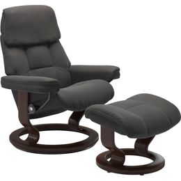 Relaxsessel stressless, B:74cm H:97cm T:74cm, grau, Leder PALOMA: Paloma ist ein durchgef&auml;rbtes Semianilin-M&ouml;belleder mit nat&uuml;rlicher Narbung. Es