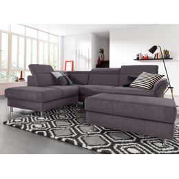 Sit & More Ecksofa SIT & MORE, B:269cm H:97cm T:228cm, grau, Struktur fein ( 100% Polyester);Struktur (100% Polyester);Struktur grob ( 100% Polypropylen),