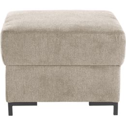 Hocker DOMO collection, B:62cm H:42cm T:62cm, beige, Wohnzimmer, Hocker, "Ledas", in vielen Farben erh&auml;ltlich