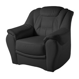 Sit & More Sessel SIT & MORE, B:98cm H:94cm T:95cm, schwarz, Luxus-Microfaser ALTARA NUBUCK (100% Polyester);SOFTLUX-Kunstleder;NaturLEDER (echtes Rindsleder),