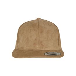 Flexfit Damen Snapback Cap "Flexfit Unisex Suede Leather Snapback"khaki, unifarben, 100% Polyester, Caps