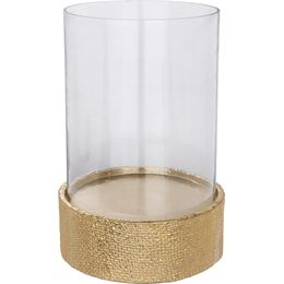 EGLO LIVING Kerzenhalter "KANMAW Windlicht - dekorative Kerze - Brass Chic"messing, klar, Kerzenhalter, Deko wohnlich f&uuml;r Wohnzimmer, Schlafzimmer,