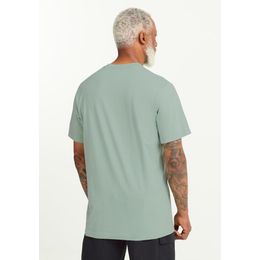 Jack Wolfskin Herren T-Shirt "BRAND T M", gr&uuml;n, Gr. L, Obermaterial: 100% BAUMWOLLE, Shirts, T-Shirt aus Bio-Baumwolle, hoher Tragekomfort, gro&szlig;er