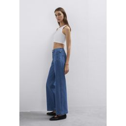 Mavi Damen Weite Jeans "MALIBU MARINE", blau, Gr. 28, 86% Baumwolle, 12% Polyester, 2% Elastan, Jeans, Wide Leg Jeans
