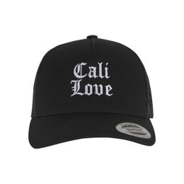 MisterTee Trucker Cap "MisterTee Cool Cali Love 5-Panel Retro Trucker Cap"schwarz, bedruckt, 60% Baumwolle, 40% Polyester, Caps