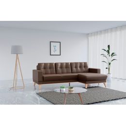 Sit & More Ecksofa SIT & MORE, B:279cm H:90cm T:167cm, braun, 100% PES, Wohnzimmer, Sofas, "Lavida L-Form", wahlweise mit Kippfunktion und Bettkasten