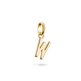 Thomas Sabo Damen Charm Buchstabe "Charm Alphabet/Buchstabe - Connect", W, gold, Silber 925 (recycelt), Charms