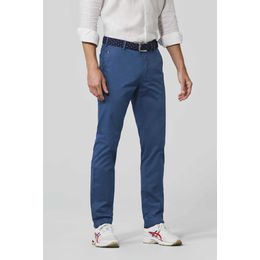 MEYER Herren Chinos "Roma", blau, Gr. 40, unifarben, 97% Baumwolle, 3% Elasthan, Hosen, mit Franz&ouml;sischen Seitentaschen