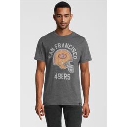 Recovered Damen T-Shirt "NFL Helmet Print", grau, Gr. S, bedruckt, 55% Baumwolle, 45% Polyester, Shirts, mit coolem Football Helm-Print