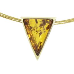 OSTSEE-SCHMUCK Damen Kette mit Anh&auml;nger "- Gleiter-Classic 17x14 mm - Gold 333/000 - Bernstein", 42, Gelbgold 333, gold, Gelbgold 333, Halsketten