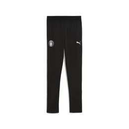 Puma M&auml;dchen Sporthose "Manchester City Trainingshose Jugendliche", schwarz, Gr. 128, Obermaterial: 100% Polyester; Besatz: 88% Polyester, 12%