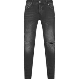 2Y Premium Herren Bequeme Jeans "2Y Premium Herren 2Y Skinny Fit Jeans"schwarz, Gr. 38, unifarben, 97% Baumwolle, 3% Elasthan, Jeans
