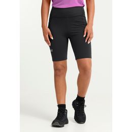 Funktionsshorts Jack Wolfskin "WILDSTRIDE SHORT TIGHTS W", Damen, Gr. L (42/44), Normalgr&ouml;&szlig;en, schwarz, Obermaterial: 73% POLYAMID, 27% ELASTHAN, Hosen