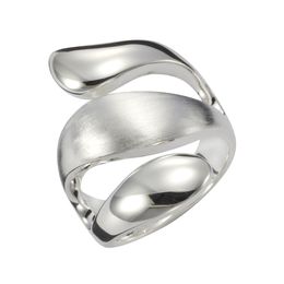Vivance Damen Fingerring "925 Silber rhodiniert glanz matt", 058 (18,5), Silber 925 (Sterlingsilber), wei&szlig;, Silber 925 (Sterlingsilber), Fingerringe