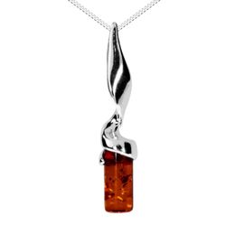 OSTSEE-SCHMUCK Damen Kette mit Anh&auml;nger "- Ella - Silber 925/000 - Bernstein", 42, Silber 925 (Sterlingsilber), silber, Silber 925 (Sterlingsilber),