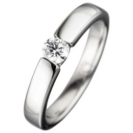 Jobo Damen Silberring, 54, Silber 925 (Sterlingsilber), silber, Silber 925 (Sterlingsilber), Fingerringe, 925 Silber mit Zirkonia