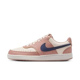 Nike Sportswear Damen Sneaker "Nike Court Vision Low Next Nature", Gr. 40particle pink, midnight navy, pale ivory, Synthetik, Schuhe, Design auf den