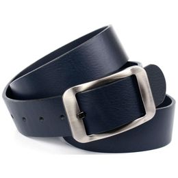 Anthoni Crown Damen Lederg&uuml;rtel, blau, Gr. 110, unifarben, Leder, G&uuml;rtel, Hochwertiger Denim-G&uuml;rtel