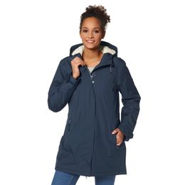Polarino Damen Funktionsjacke, blau, Gr. 48, Obermaterial: 100% Polyester. Futter: 100% Polyester. Kapuzenfutter: 100% Polyester. Wattierung: 100%