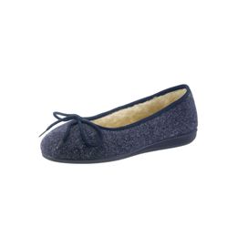 CLASSIC Damen Hausschuh, Gr. 39, blau, Textil, Schuhe