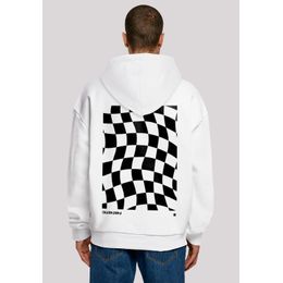 F4NT4STIC Herren Kapuzenpullover "Wavy Schach Muster", wei&szlig;, Gr. S, Obermaterial: 100% Baumwolle, Pullover, Print