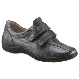 Waldl&auml;ufer WALDL&Auml;UFER Damen Klettschuh "HENNI", Gr. 8,5, grau, Nappaleder, metallic, Schuhe, Slipper, Komfortschuh, Bequemschuh mit Klettverschl&uuml;sse, H-Weite