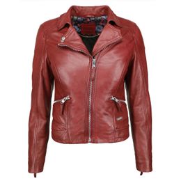 Mustang Damen Lederjacke "31019271", rot, Gr. XS, Obermaterial: 100% Lammleder. Futter: 100% Baumwolle. &Auml;rmelfutter: 100% Polyester, Jacken