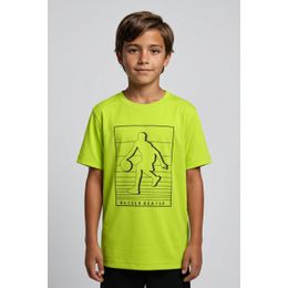 Kidsworld Jungen T-Shirt "2er Pack T-Shirts Basketball"schwarz, gr&uuml;n, Gr. 104, bedruckt, Single Jersey, Obermaterial: 100% Baumwolle, Shirts,