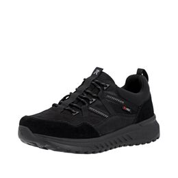 RIEKER SPORT Damen Sneaker, Gr. 44, schwarz, Textil, Veloursleder, unifarben, Schuhe, Schn&uuml;rschuh, Halbschuh, Outdoorschuh mit wasserabweisender