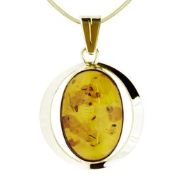 OSTSEE-SCHMUCK Damen Kette und Anh&auml;nger Set "- Mathilda - Gold 333/000 - Bernstein", 42, gold, Gelbgold 333, Schmuck_Sets