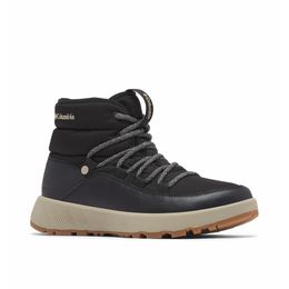 Columbia Damen Snowboots "SLOPESIDE VILLAGE OMNI-HEAT MID", Gr. 39, schwarz, Leder, Textil, Schuhe, gef&uuml;ttert