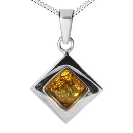 OSTSEE-SCHMUCK Damen Kette mit Anh&auml;nger "- Alvina - Silber 925/000 - Bernstein", 45, Silber 925 (Sterlingsilber), silber, Silber 925