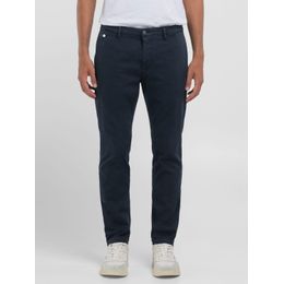 Replay Herren Chinohose "Benni Regular Slim", blau, Gr. 30, Web, Obermaterial: 91% Baumwolle, 6% Elastomultiester, 3% Elasthan, Hosen