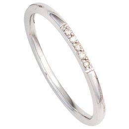 Jobo Damen Diamantring, 52, P1 = bei 10-facher Vergr&ouml;&szlig;erung erkennbare Einschl&uuml;sse, Diamanten Wei&szlig;gold 585, wei&szlig;, Diamanten, Wei&szlig;gold 585,