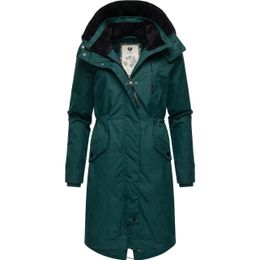 Ragwear Damen Kurzmantel "Nicco", blau, Gr. XXL, Obermaterial: 65% Polyester, 35% Baumwolle. Innenfutter: 100% Polyester. Wattierung: 100% Polyester,