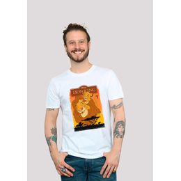 F4NT4STIC Herren T-Shirt "Disney K&ouml;nig der L&ouml;wen Simba und Mufasa", wei&szlig;, Gr. L, Obermaterial: 100% Baumwolle, Shirts, Print
