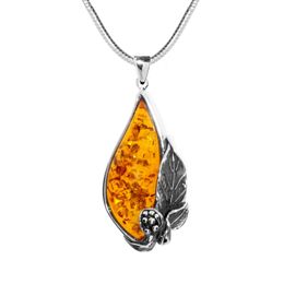 OSTSEE-SCHMUCK Damen Kette mit Anh&auml;nger "- Jana 52 - Silber 925/000 - Bernstein", 45, Silber 925 (Sterlingsilber), silber, Silber 925