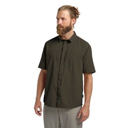 Funktionshemd Jack Wolfskin "SIERRA CANYON SS SHIRT M", Herren, Gr. XXL (58), Normalgr&ouml;&szlig;en, obsidianmoss, Obermaterial: 100% POLYAMID. Futter: 100% POLYESTER, Hemden