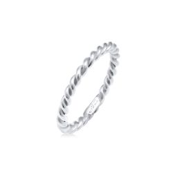 NENALINA Damen Fingerring "Gedreht Kordel Spirale Basic Schlicht 925 Silber", 52mm, ohne Stein, Silber 925 (Sterlingsilber), 2mm, silber, Silber 925