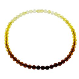 OSTSEE-SCHMUCK Damen Kette ohne Anh&auml;nger "- Kugel 8 mm - Bernstein -", 42, Bernstein, braun, Bernstein, Halsketten