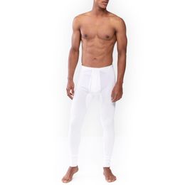Mey Herren Lange Unterhose "Noblesse", Gr. M, wei&szlig;, Feinripp, Obermaterial: 100% Baumwolle, unifarben, Unterhosen, mit weichen Beinabschl&uuml;ssen