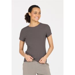 ENDURANCE ATHLECIA ATHLECIA Herren Funktionsshirt "Lankae"grau, braun, Gr. 44, unifarben, 57% Baumwolle, 38% Modal, 5% Elasthan, Shirts, mit schnell trocknenden