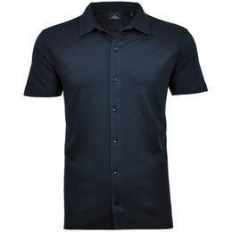 Ragman Herren Poloshirt, blau, Gr. L, Popeline, Baumwolle, Shirts