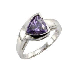 Vivance Damen Fingerring "925/- Sterling Silber rhodiniert Zirkonia", 060 (19,1), Silber 925 (Sterlingsilber), wei&szlig;, Silber 925 (Sterlingsilber),