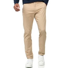 INDICODE Herren Chinos "INRafle", beige, Gr. 33, unifarben, Web, Obermaterial: 98% Baumwolle, 2% Elasthan, Hosen
