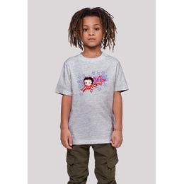F4NT4STIC M&auml;dchen T-Shirt "Betty Boop Purple Stars And Dots", grau, Gr. 158, Obermaterial: 100% Baumwolle, Shirts, Premium Qualit&auml;t