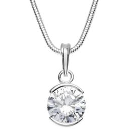 OSTSEE-SCHMUCK Damen Kette mit Anh&auml;nger "- Fronika 10 mm - Silber 925/000 - Zirkonia", 42, Silber 925 (Sterlingsilber), silber, Silber 925