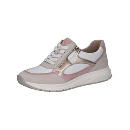 Caprice Damen Sneaker "Caprice Sneaker Leder", Gr. 37wei&szlig;, rosa, Leder, Schuhe